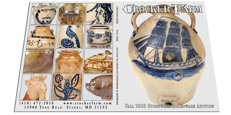 Antique Stoneware Auction, American Redware Pottery Auction by Crocker Farm