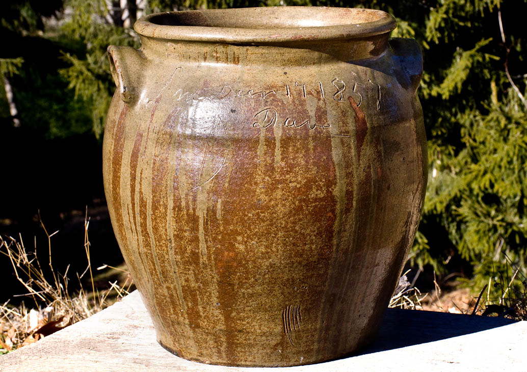 Antique Stoneware Auction, American Redware Pottery Auction by Crocker Farm