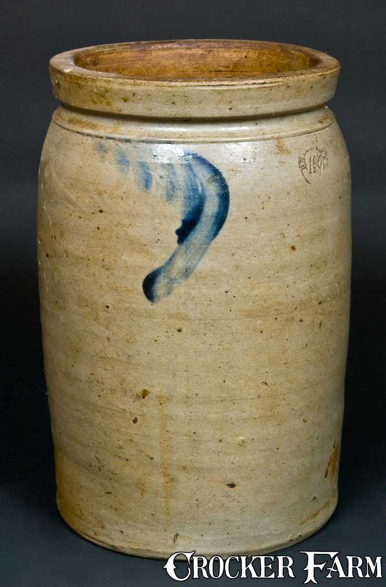 P. HERRMANN, Peter Herrmann, Baltimore Stoneware Crock -- Lot 344 ...